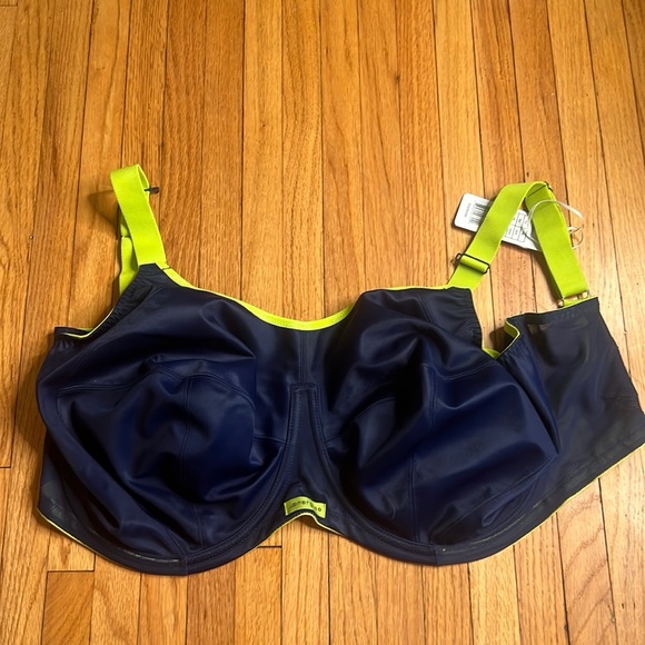 Elomi | Other | Womens Xl Sports Bra New With Tags Green And Blue Elomi ...